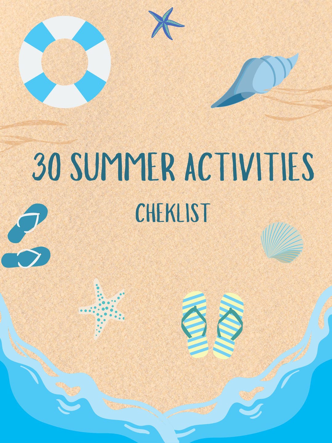 30 Summer Activities Checklist Printable - Etsy Canada
