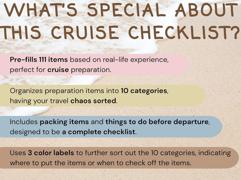 Cruise Checklist: What to Pack and Prepare for a Cruise? | Editable ...