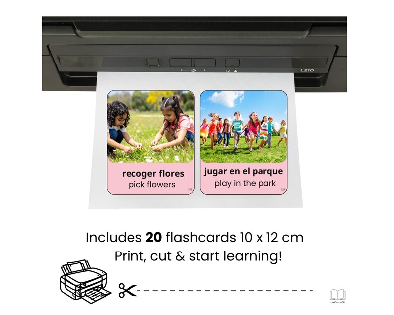 Spring Vocabulary Flashcards for Kids, Spanish English Bilingual ...