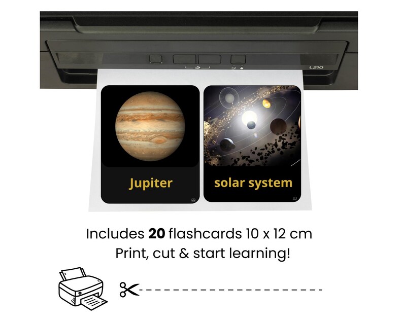 Solar System and Space Flashcards | Real Photo Planets Cards for STEM ...