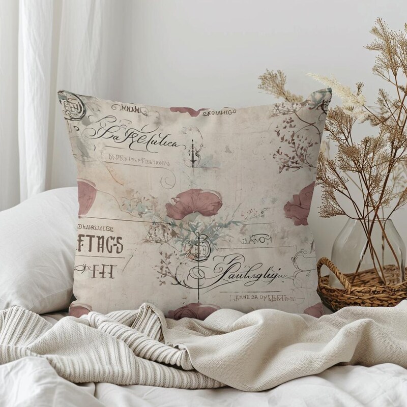 French Script Pillow - Etsy