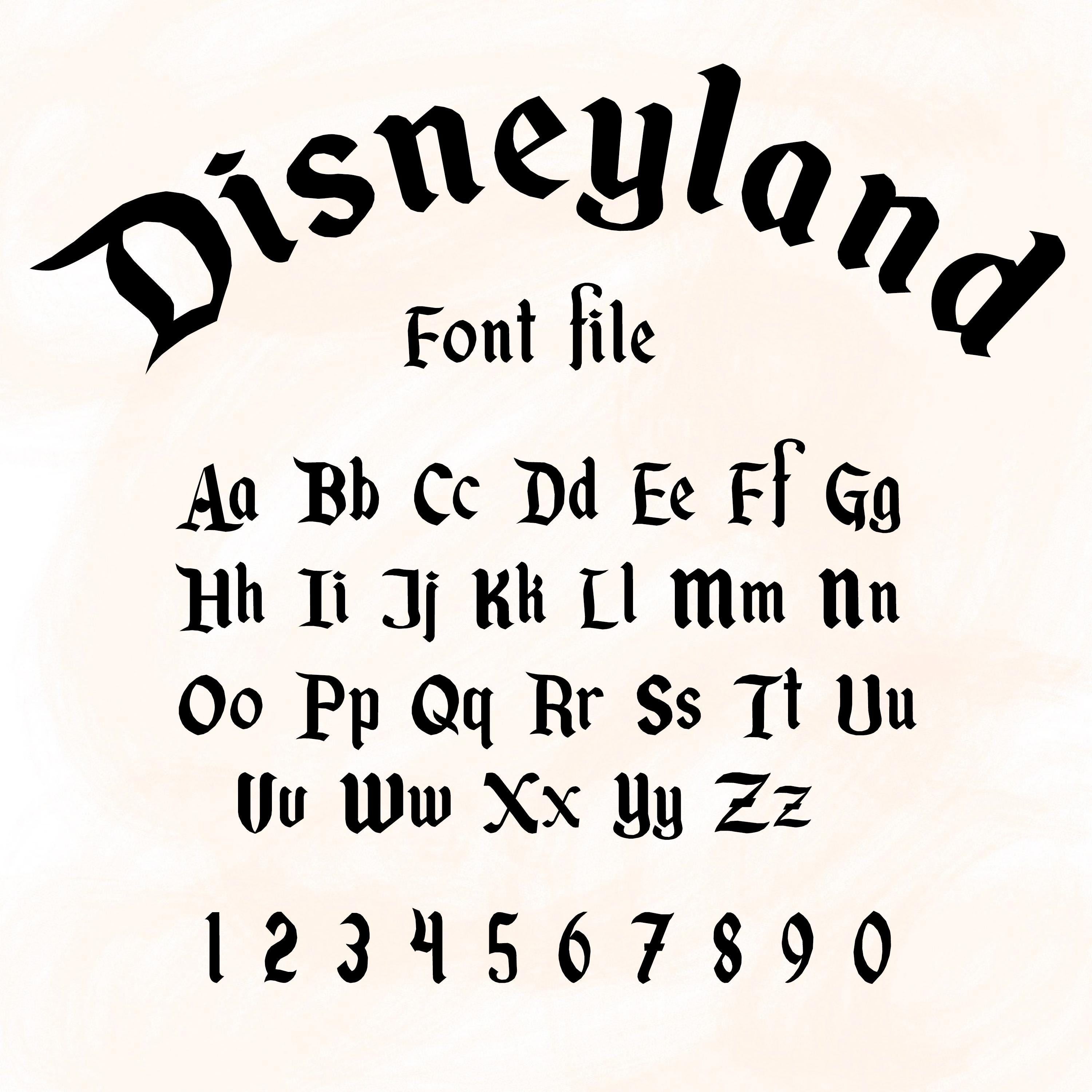 Disneyland Alphabet Font, Svg, Mickey Minnie Alphabet Font File ...