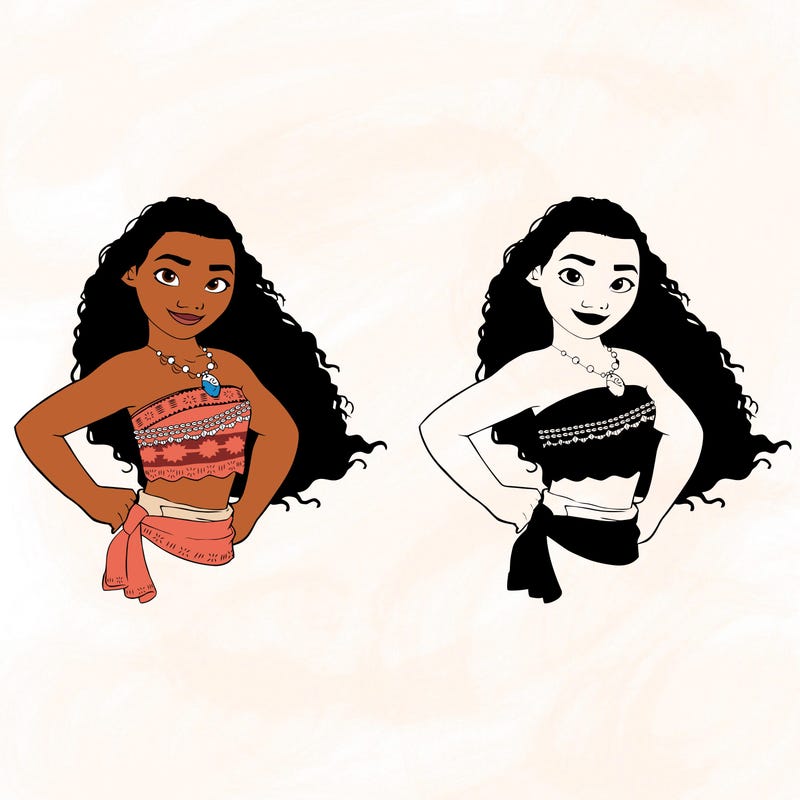 Moana Character Silhouettes - Etsy