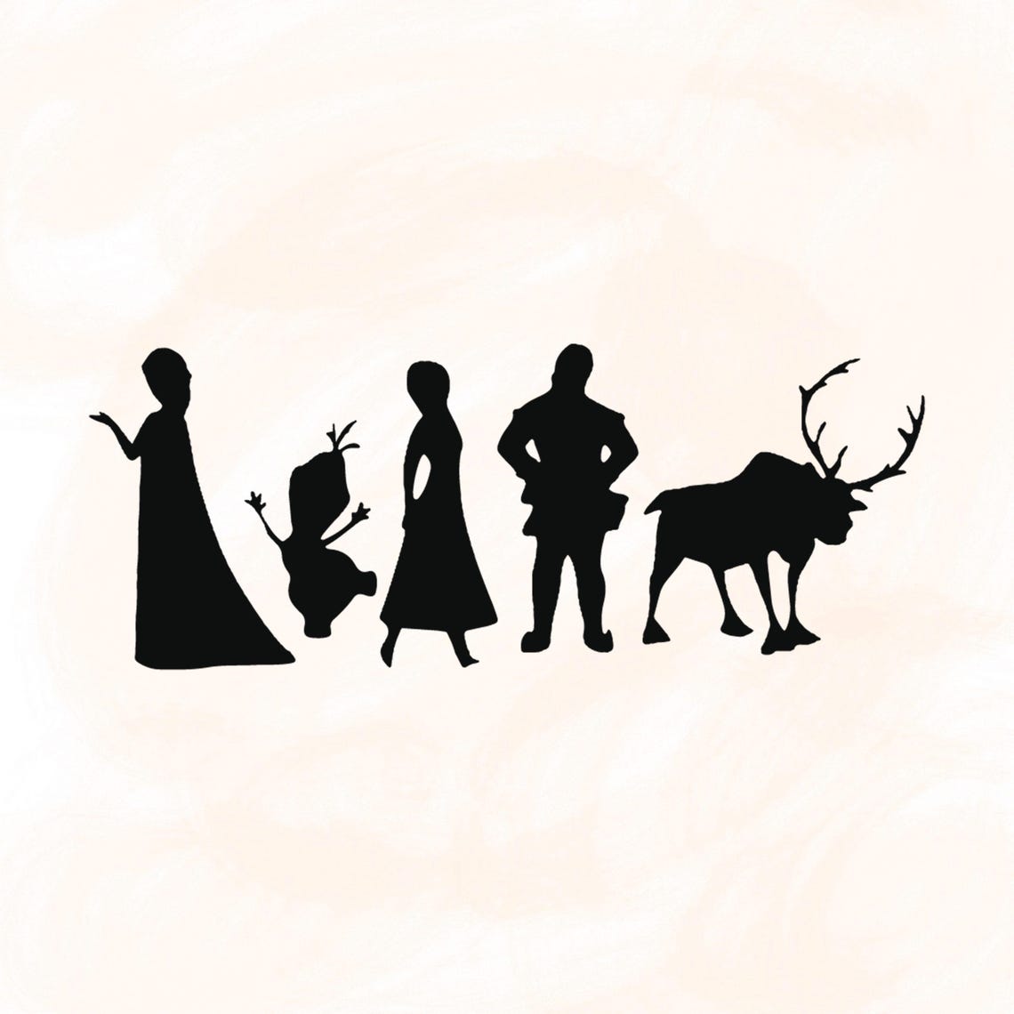 Frozen Svg, Frozen Elsa, Anna, Olaf and Sven Outline Clipart, Elsa Svg ...