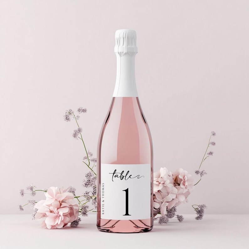 Editable Table Wine Bottle Labels, Printable Seating Card Templates ...