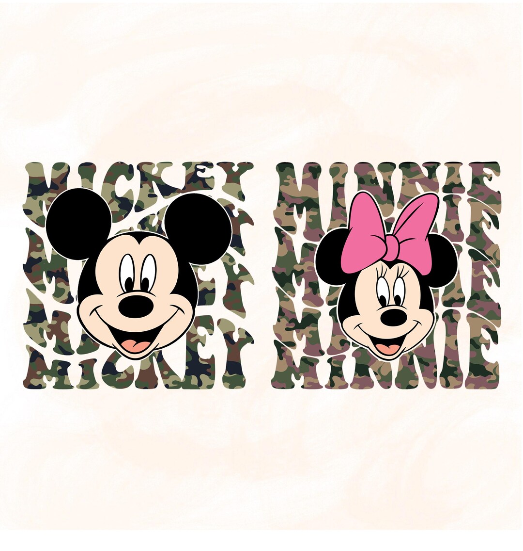 Camouflage Mouse Head Png, Minie and Mickey Mouse Camo Png, Mickeyy ...