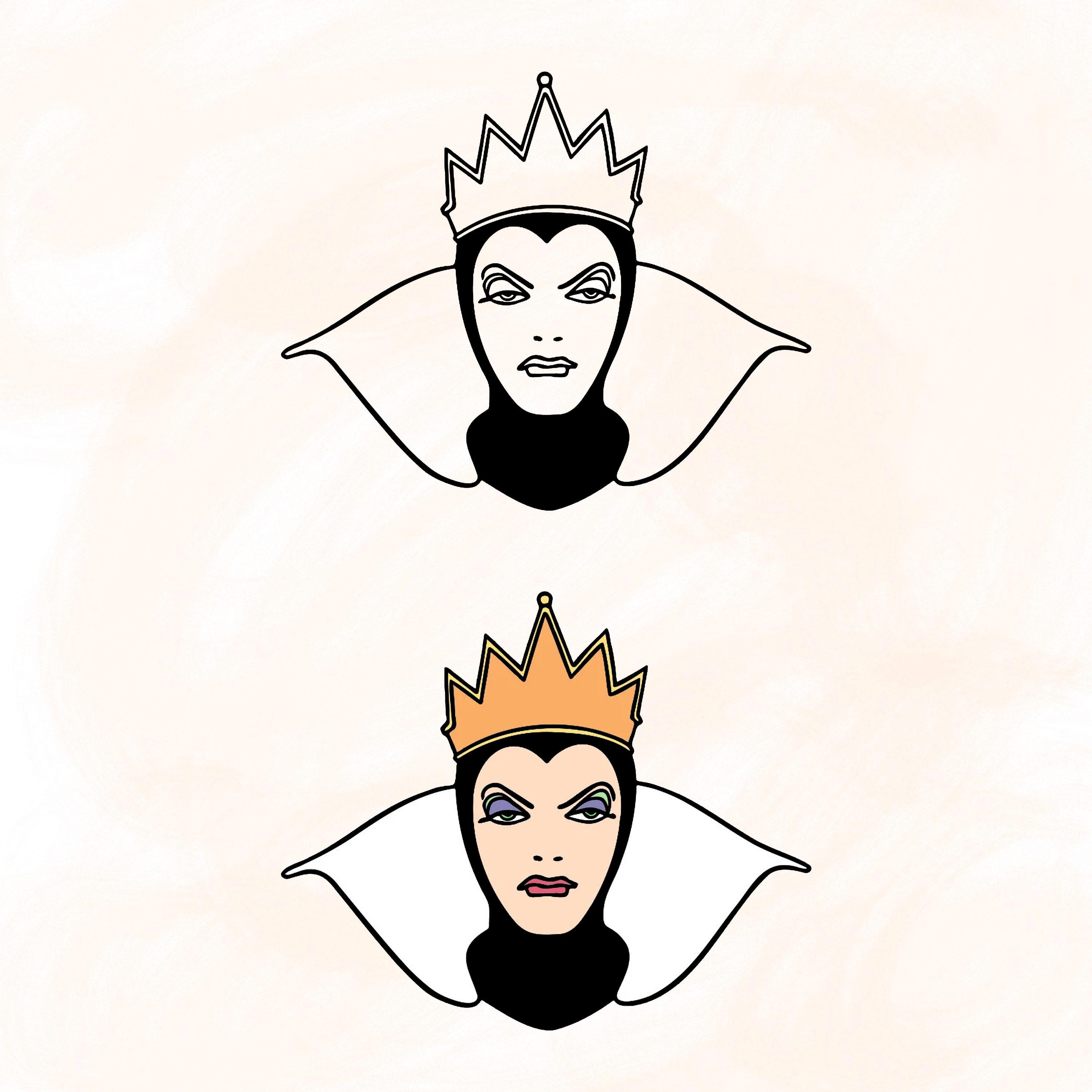 Evil Queen Svg, Layered Svg, Villains Svg, Halloween Svg, for Cricut ...