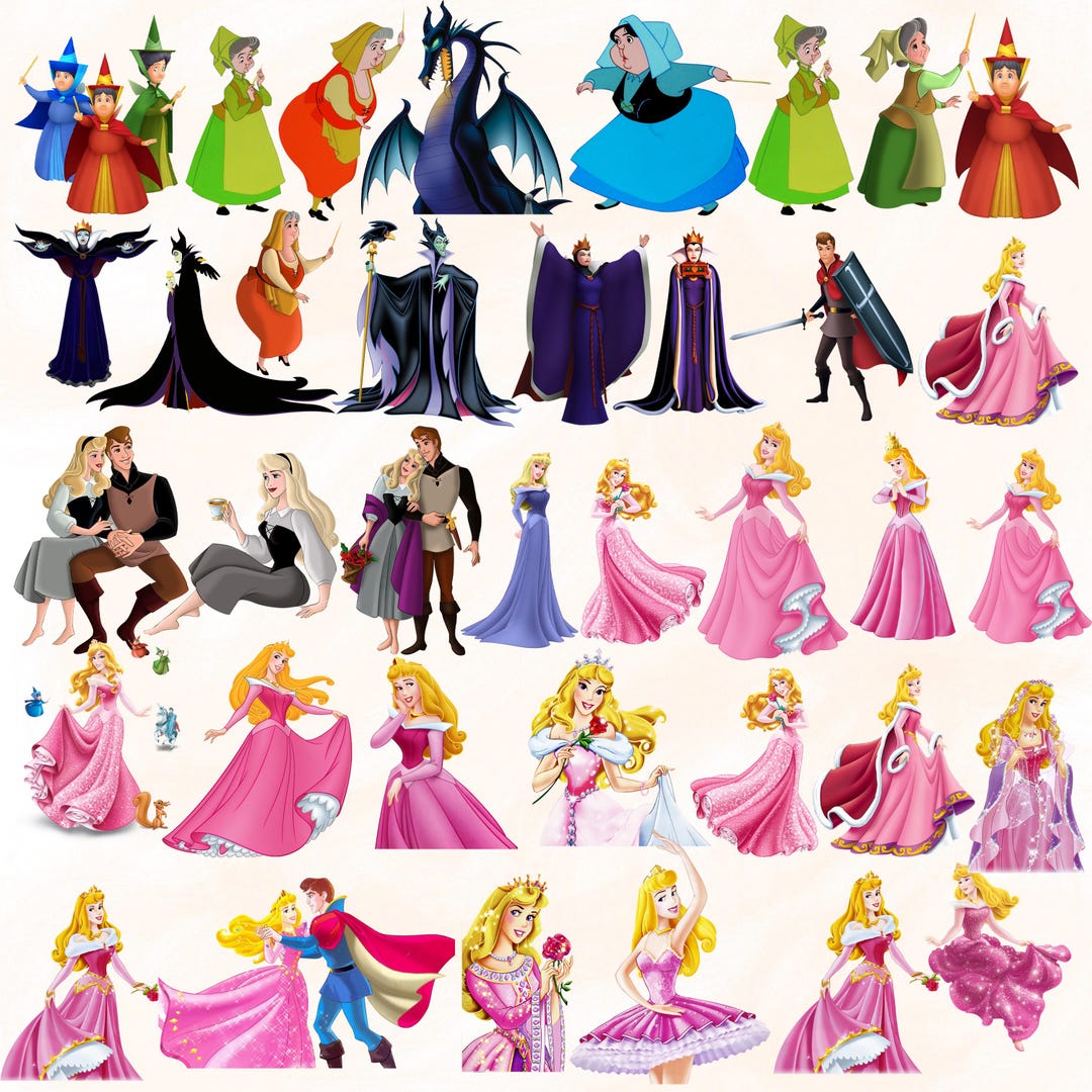 Sleeping Beauty PNG, Sleeping Beauty SVG, Aurora Clipart Bundle,30 ...