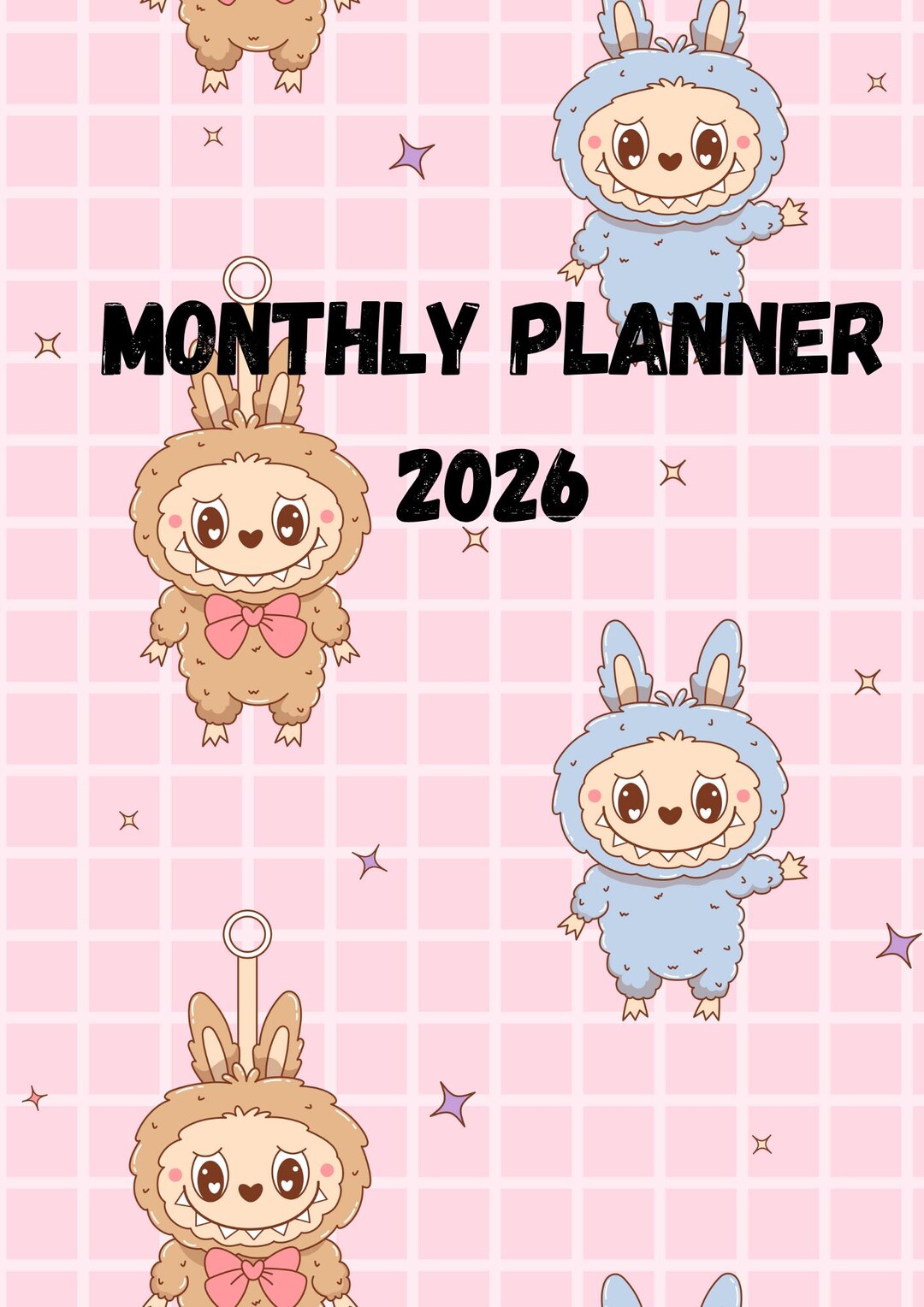 2026 Labubu Calendar, Printable Calendar, Monthly Kids Calendar ...