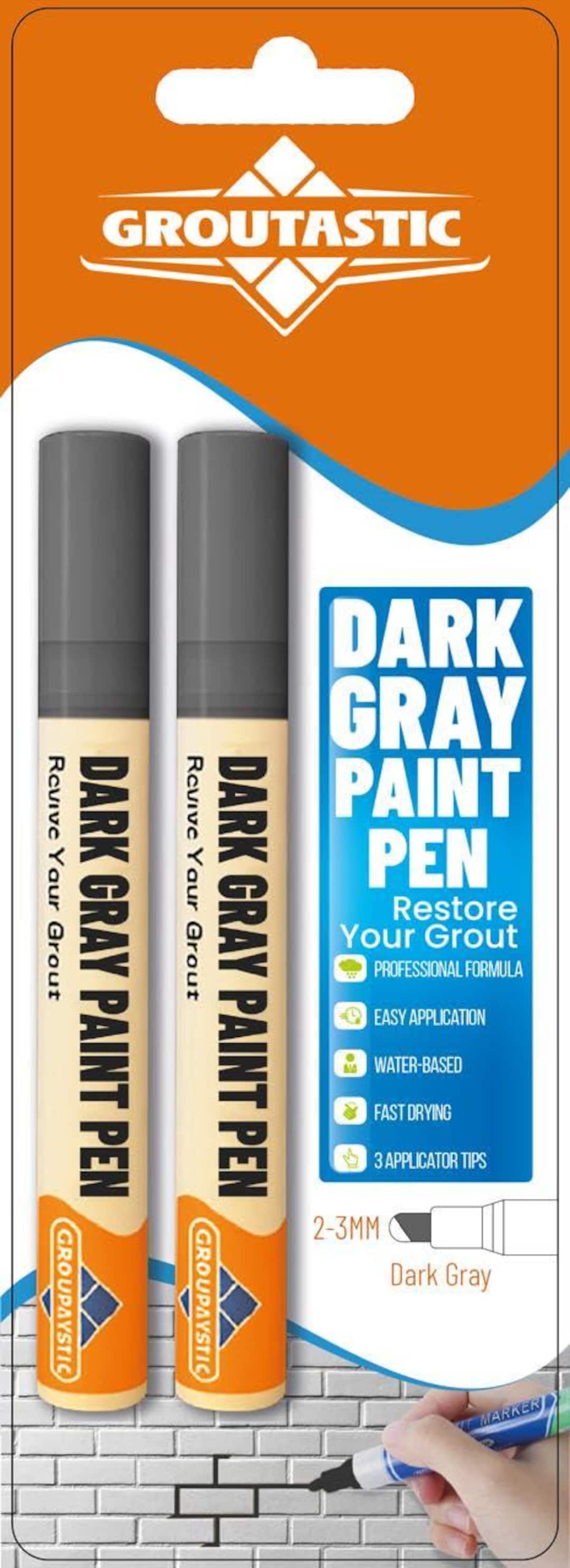 Dark Gray Grout Paint Pen Tile Grout Colorant & Sealer Marker | 2 Pack ...