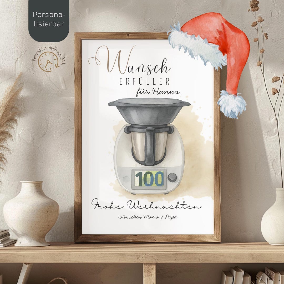 Kitchen Wish-granter | Christmas Cash Gift | Voucher Template to Print ...
