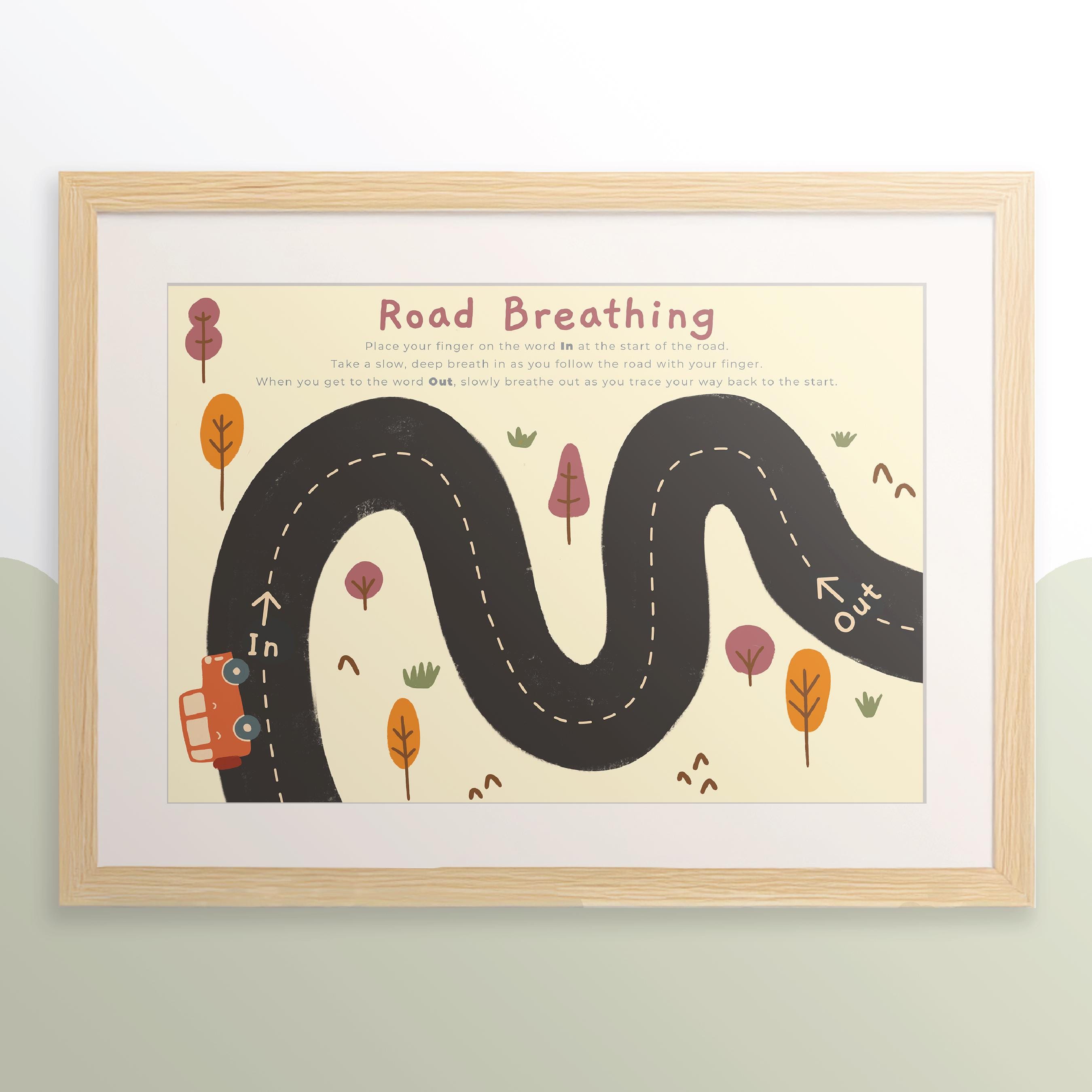 Road Breathing Mindfulness Poster for Kids - Instant Digital Download ...
