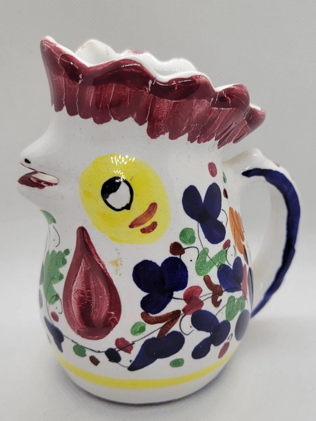 VTG Deruta Mario Sambuco Italian Pottery Colorful Rooster Porcelain ...