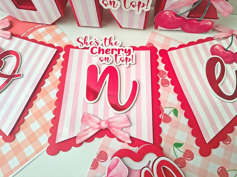 Cherry on Top Decoration birthday party, Cherry first birthday Cake ...