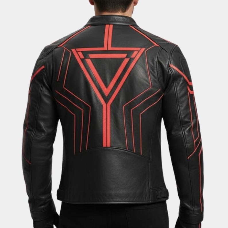 Tron Ares Cosplay Jacket | Futuristic Black Motorcycle Jacket - Etsy