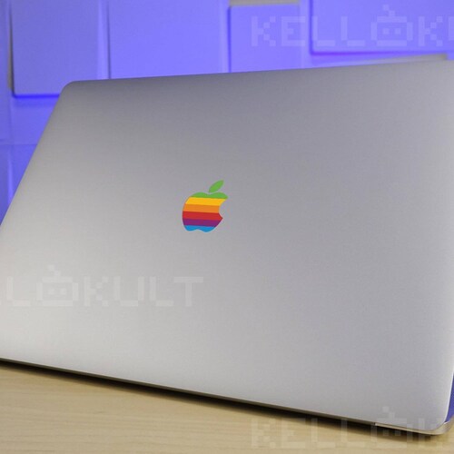 Macbook Pro Retro Rainbow Apple Sticker Decal for the Macbook - Etsy