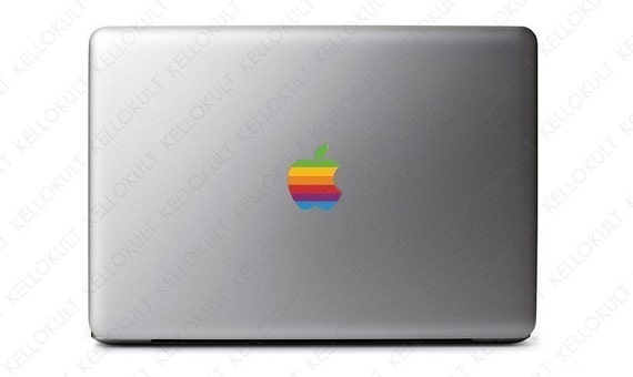 Rainbow Retro Apple Sticker Decal for the Macbook Pro - Etsy