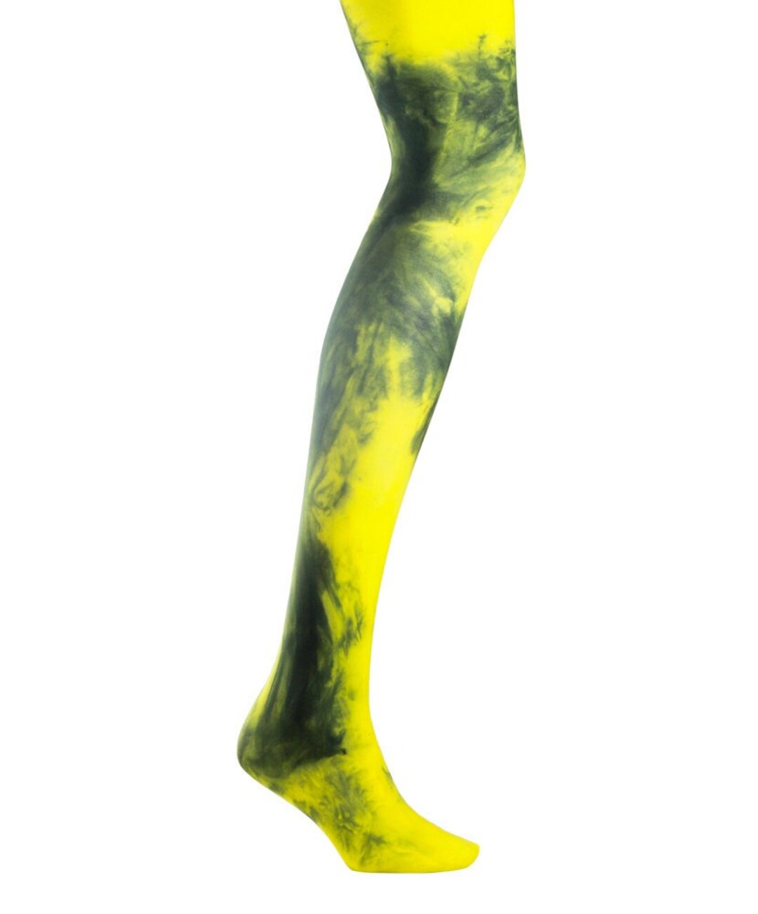 TIE DYE Tights -bright YELLOW & Black -dip Dyed Pantyhose, Patterned ...