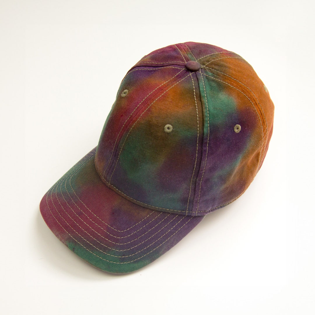 DARK RAINBOW Organic Cotton Tie Dye Baseball CAP Unisex, Unique ...