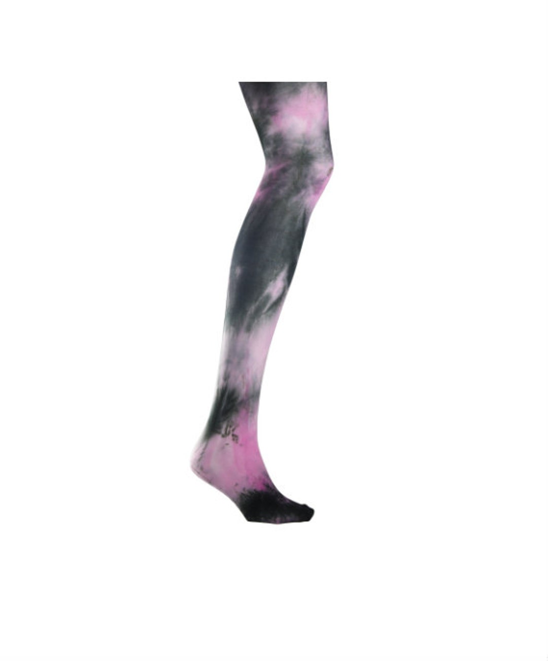 TIE DYE Tights - PINK & Black - Dip Dyed Pantyhose, Patterned, Unique ...