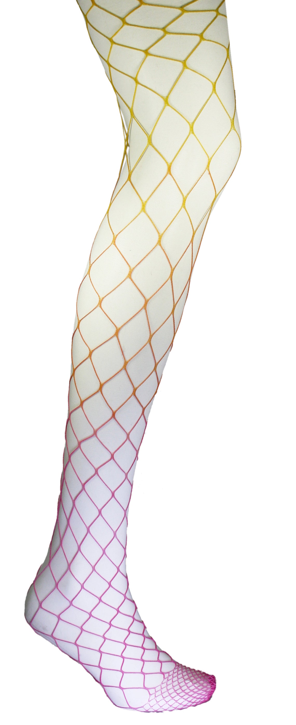 Ombre FISHNET Tights - TEQUILA SUNRISE. Hand Dyed Unique, Colourful ...