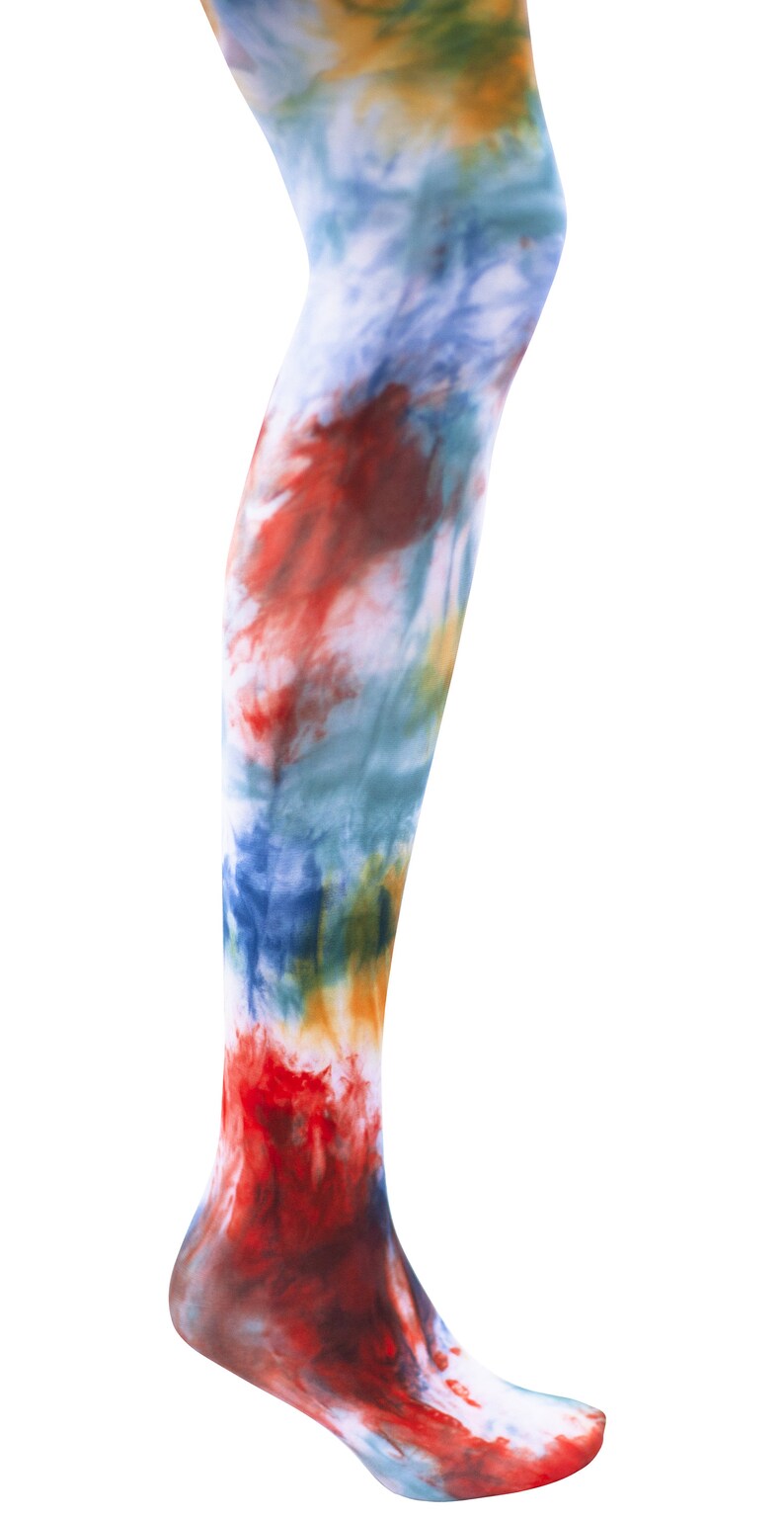 TIE DYE Tights - WILDFLOWER Colourway - Dip Dyed Pantyhose, Patterned ...