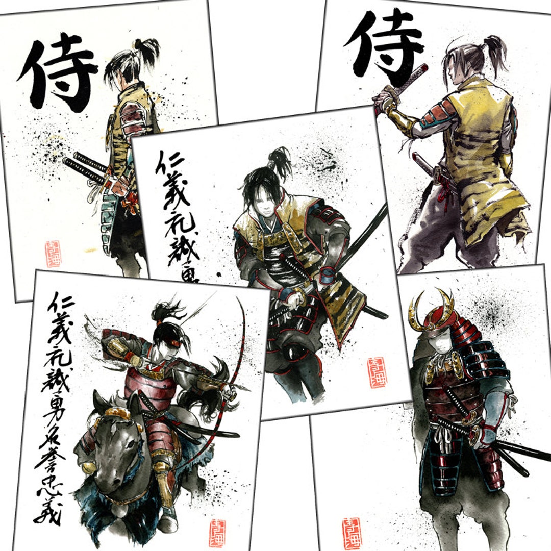 PRINT 5" X 7" SAMURAI Special 5-piece Set by Mycks - Etsy