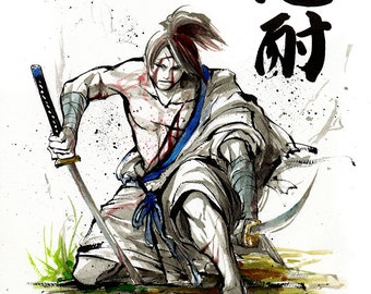 Print 8x10 Catholic Crusader Samurai Series I Japanese Calligraphy I ...