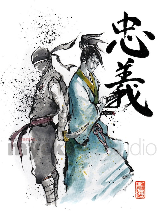 Ninja Vs Samurai Art