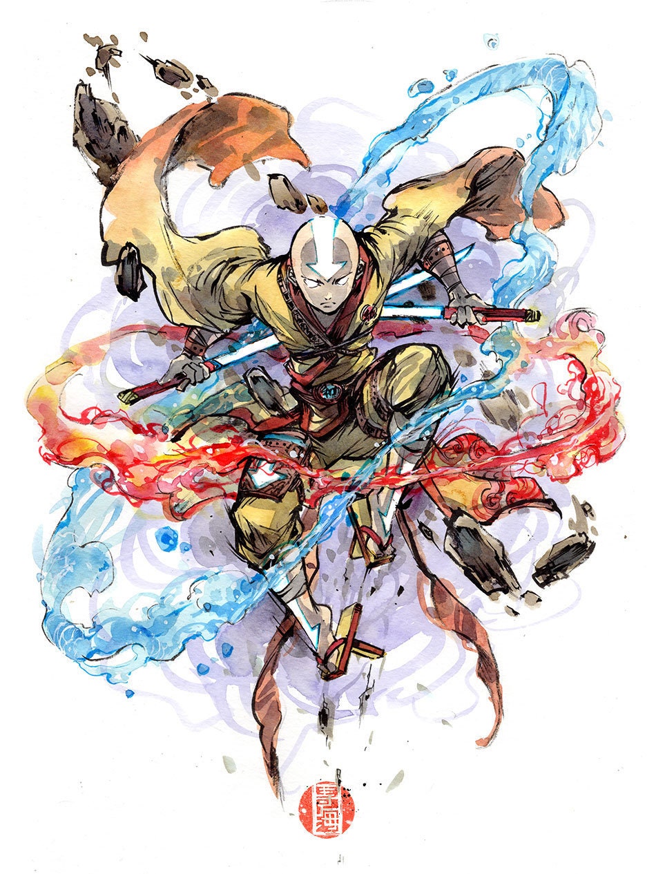 Avatar The Last Airbender Avatar State Drawings