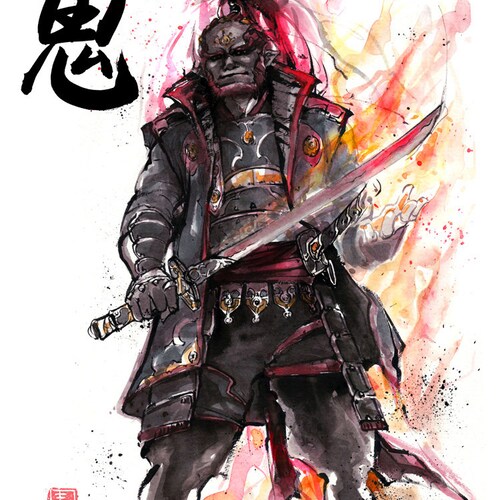 8x10 PRINT Princess Zelda in Samurai Armor Japanese - Etsy