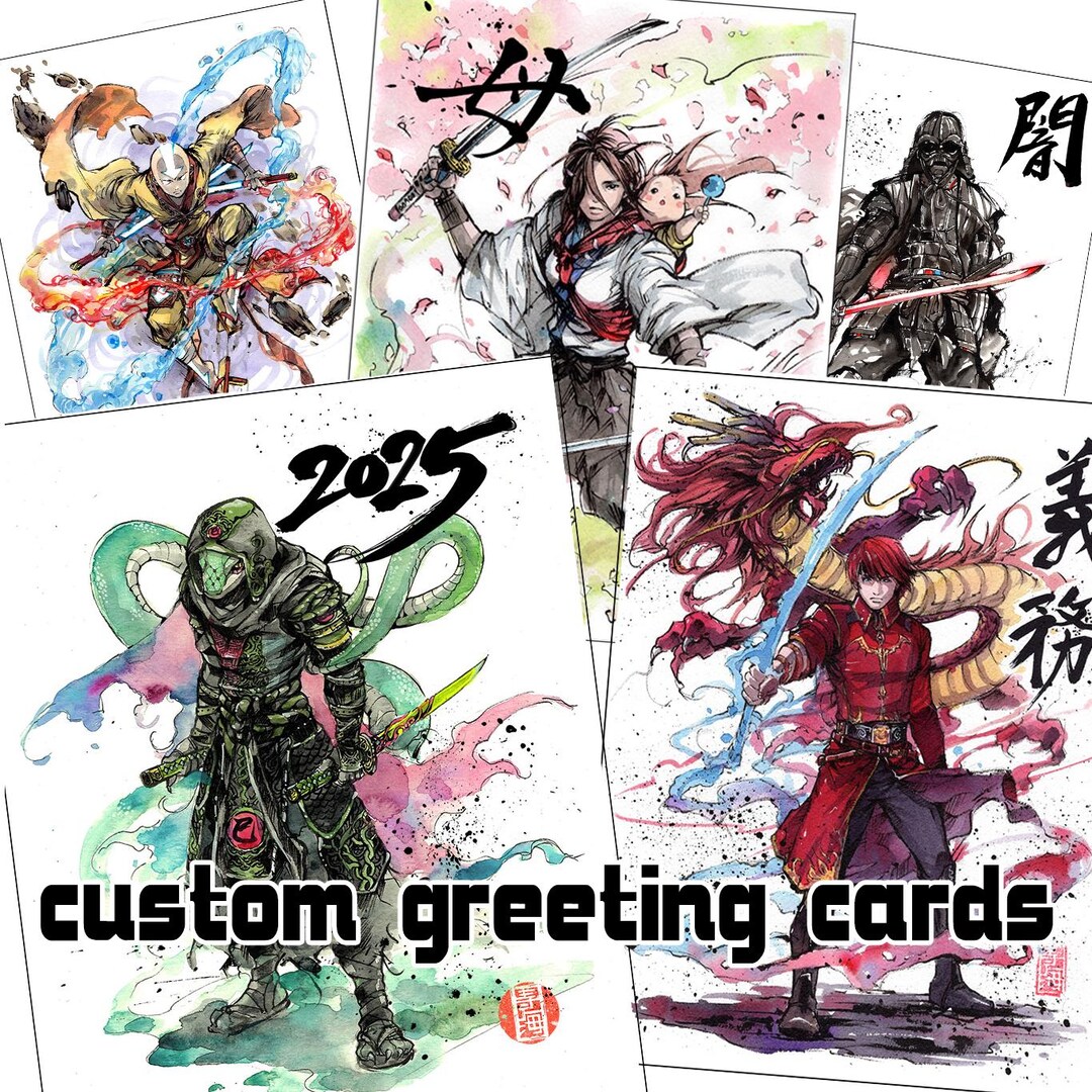 Choose Your Mycks Image - Custom Greeting Cards 5.5"x8.5" With Envelop ...