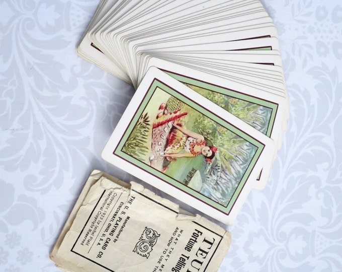 Vintage Tarot Fortune Telling Cards / Fortune Teller Teuila Deck of ...
