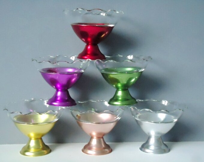 Retro Bascal Aluminum Sherbert Bowls Vintage Colored Aluminum Sherberts ...