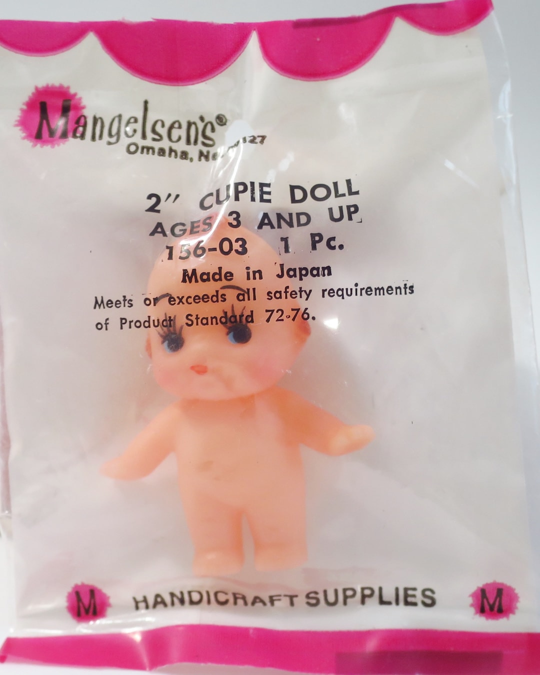 Vintage Mini Cupie Doll NOS, Miniature Mangelsen's Plastic Kewpie Doll ...
