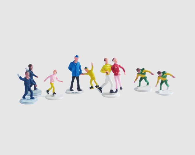 Miniature 3/4 Inch Ice Skaters for Crafts or Holiday Village Accents - Etsy