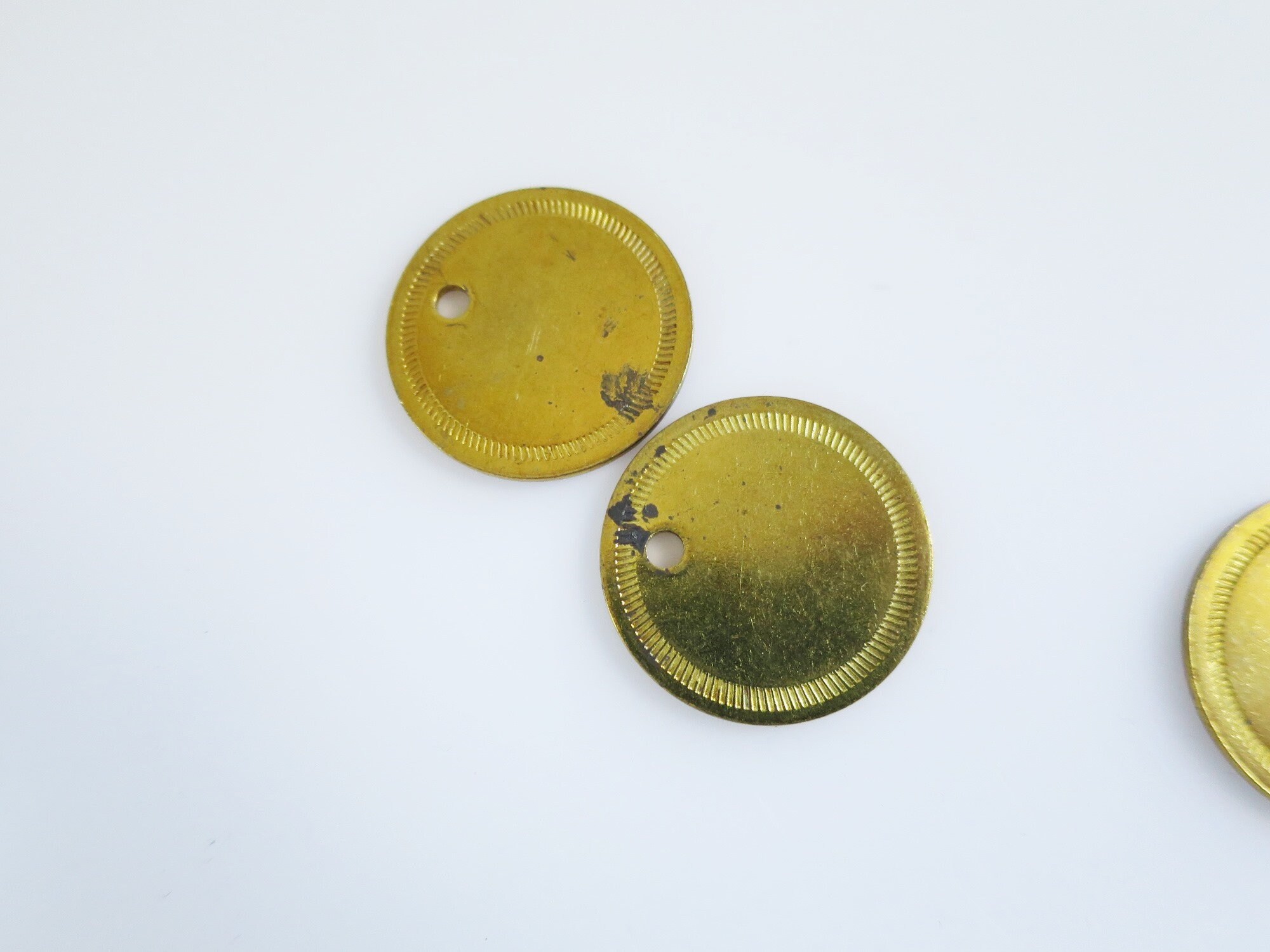 Lot of 10 Vintage Blank Brass Key Tags 1-inch Brass Key | Etsy