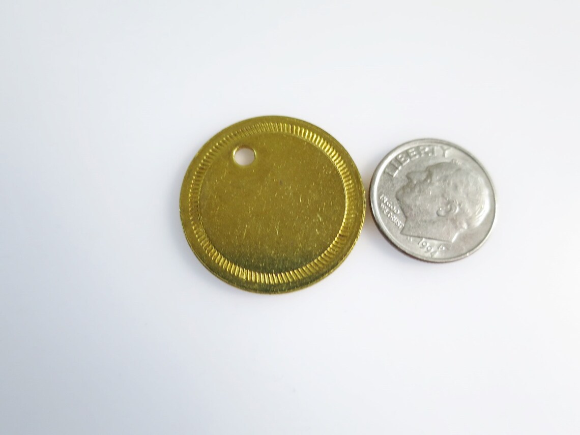 Lot of 10 Vintage Blank Brass Key Tags 1-inch Brass Key | Etsy