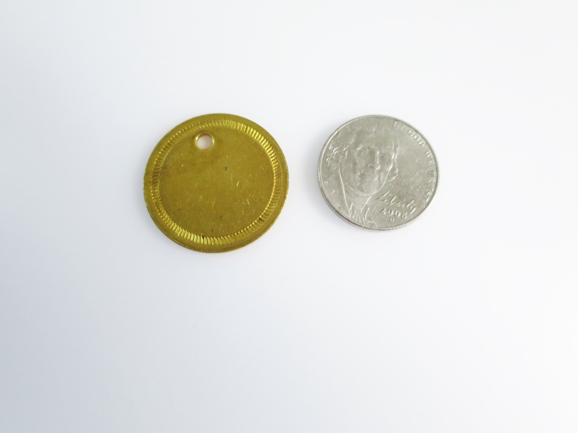 Lot of 10 Vintage Blank Brass Key Tags 1-inch Brass Key | Etsy