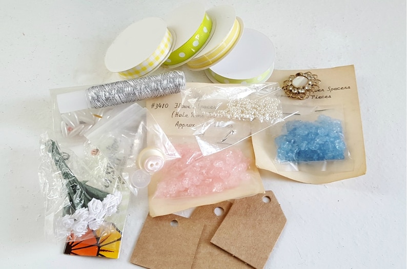 Mini Trims Lot in Real Vintage Tin, Miniature Crafting Supplies ...