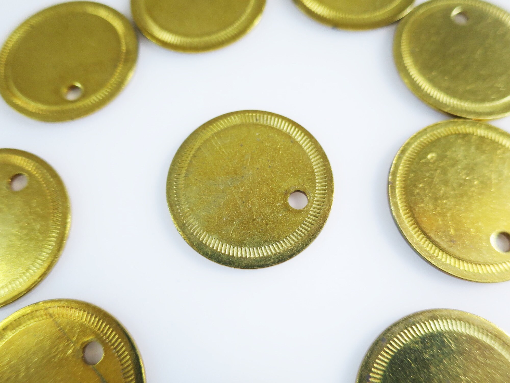 Lot of 10 Vintage Blank Brass Key Tags 1-inch Brass Key | Etsy