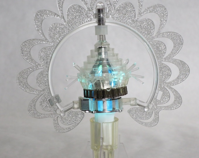 Retro Merry Glow Rotating Tree Topper / Vintage Pink or Blue Rotating ...