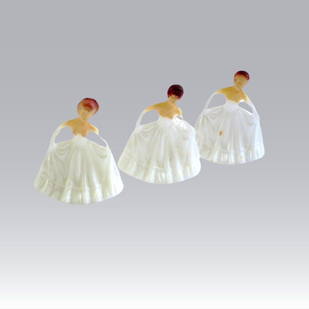 Vintage Micro Miniature Princess Dolls for Dolls, Mini Craft Pieces, 3/ ...