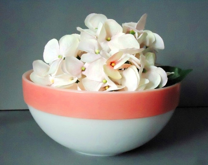 Fire King Pink Colonial Band Bowl Vintage Fire King Bowl Fire King Pink ...