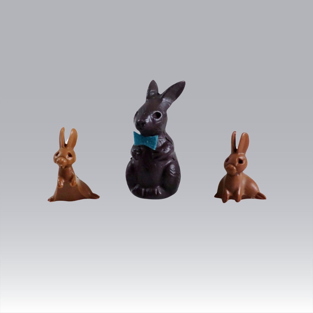 Micro Mini Chocolate Bunny Rabbits for 1/12 and 1/24 Scale Crafts - Etsy