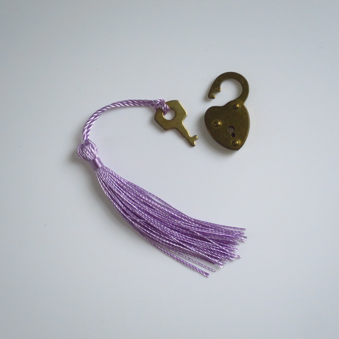 Vintage Heart Lock and Key, Mini Padlock and Key, Bride's Maid or BFF ...