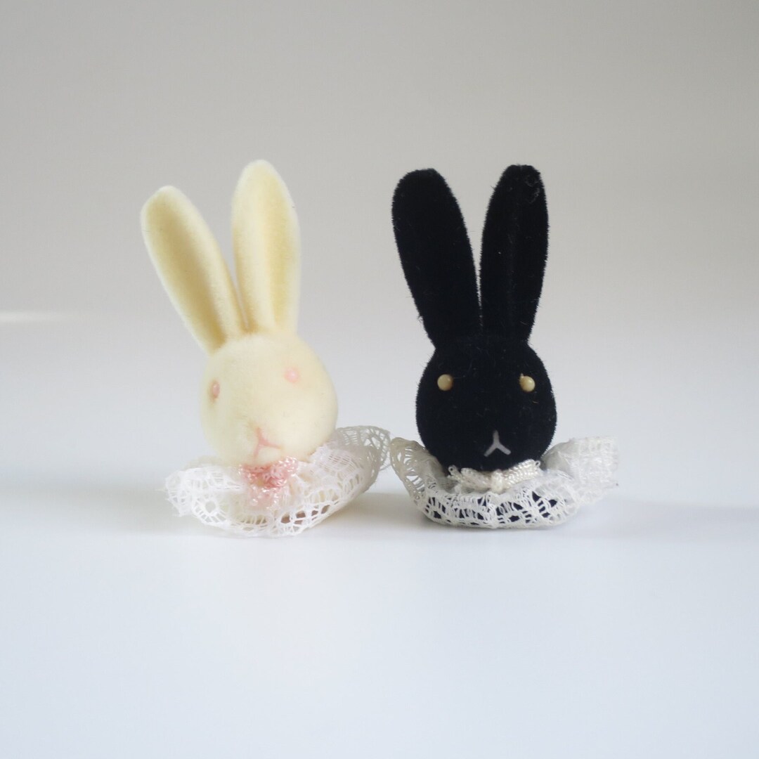 Retro Mad Hatter Rabbit Pencil Toppers, Mini Flocked Rabbit Busts - Etsy