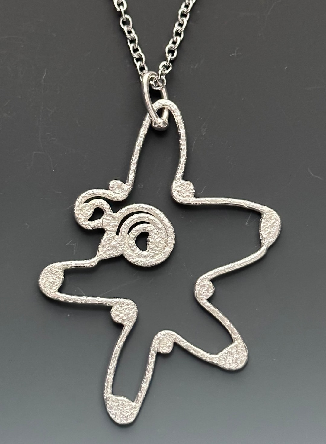 Splat Silver Necklace - Splat and Spiral Silver Necklace - Splat and ...