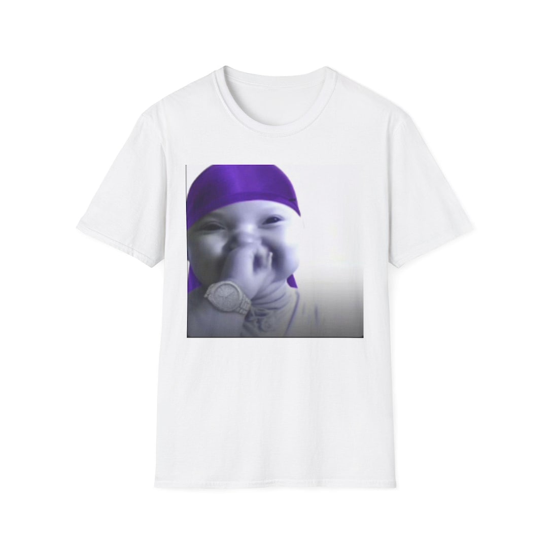 AI Baby | Meme Brainrot Funny | Baby Face Portrait T-shirt | Purple Durag Photo Tee - Etsy
