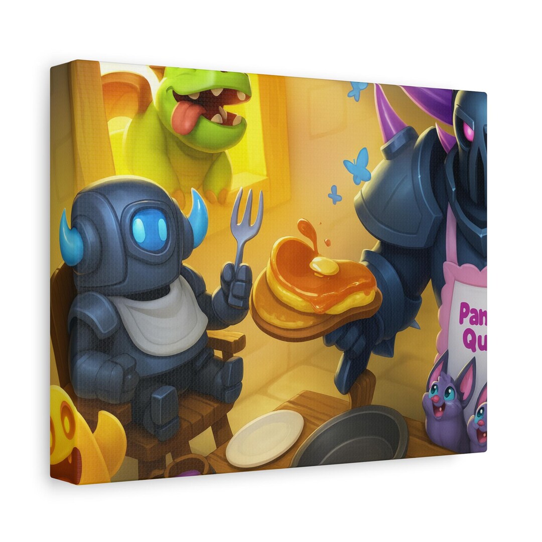 Clash Royale Mini Pekka Pancake Party Canvas Wall Art - Etsy